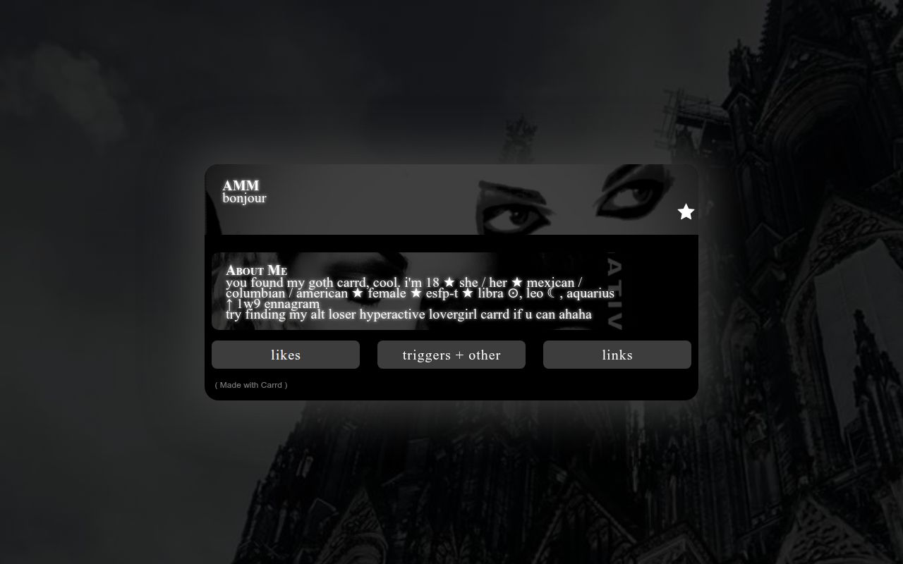 amm goth carrd